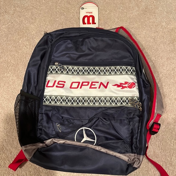 Wilson | Bags | Wilson Us Open Backpack With Mercedes Benz Logo On ...